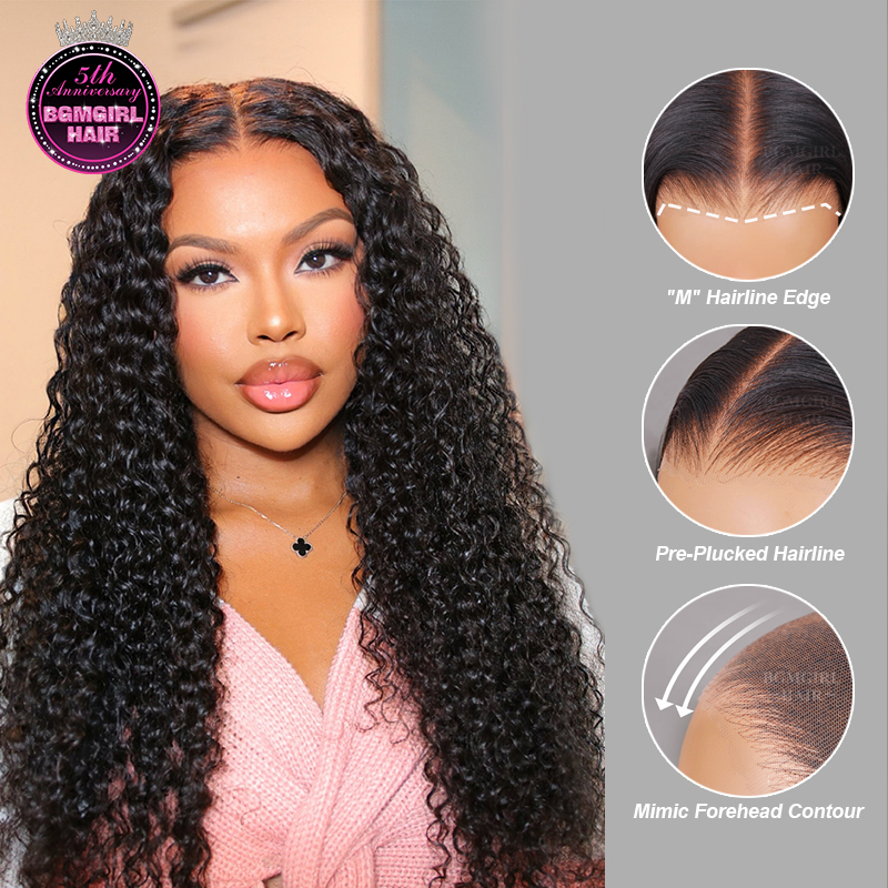 M-cap Water Wave 9x6 Wear Go Wig HD Lace Pre-Bleached Tiny Knots Pre ...