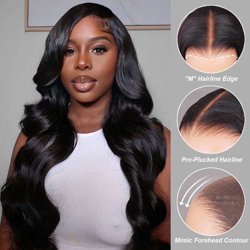 M-cap Body Wave 9×6 HD Lace Wear Go Glueless Wig Pre-Bleached Tiny ...