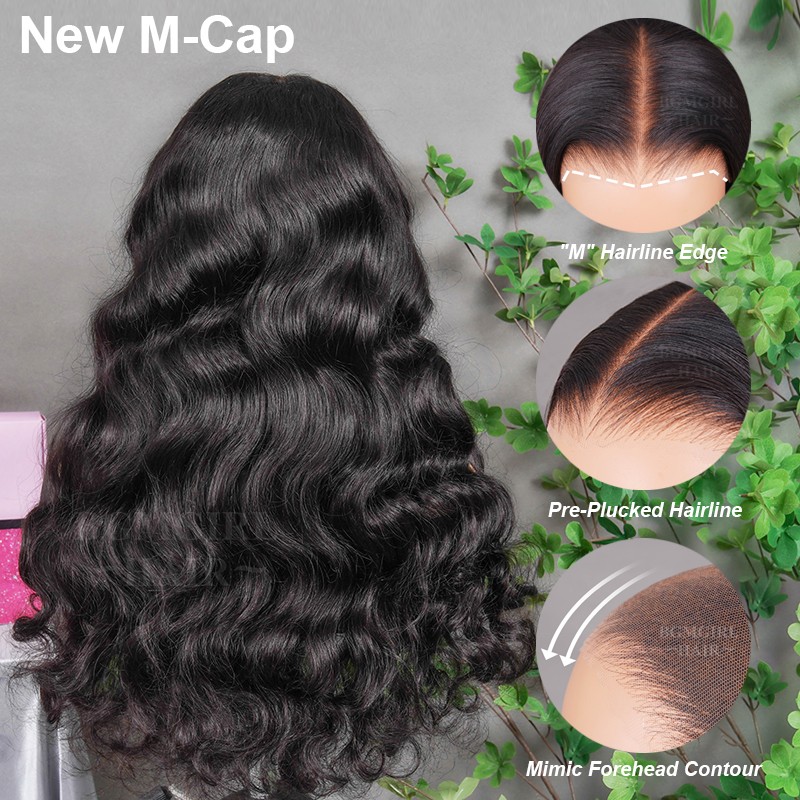 M-cap Body Wave 9×6 HD Lace Wear Go Glueless Wig Pre-Bleached Tiny ...
